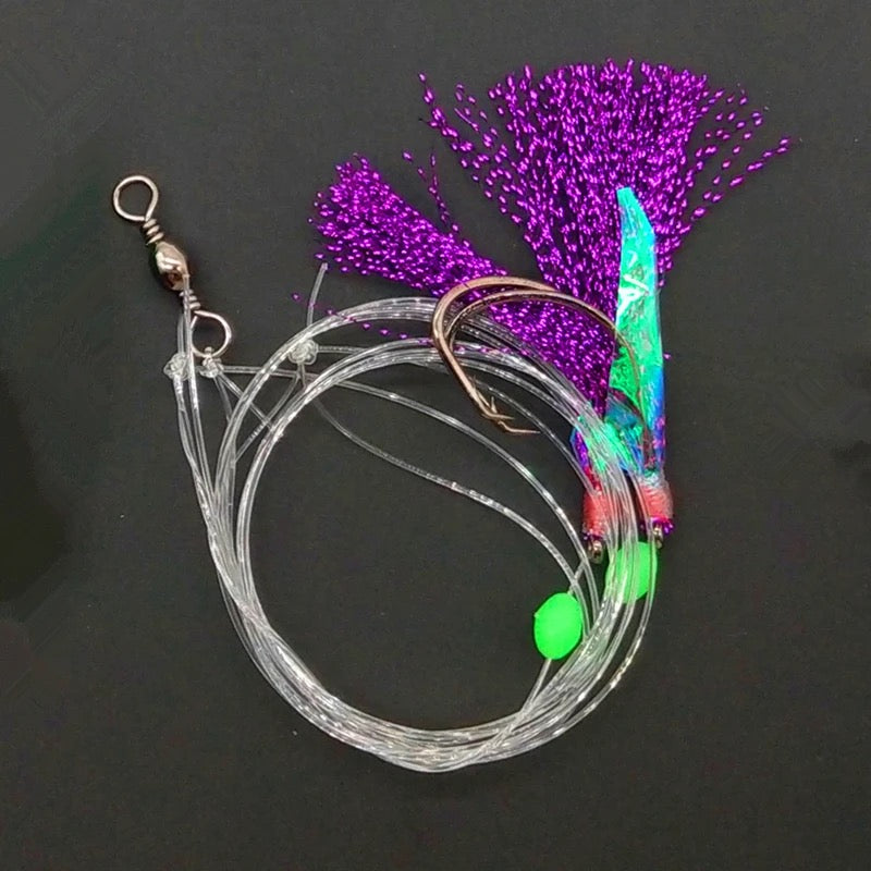 5 PACKS!! Feather Jigs Rockfish/Cod/Pier Bottom Fishing Bonito Flies ...